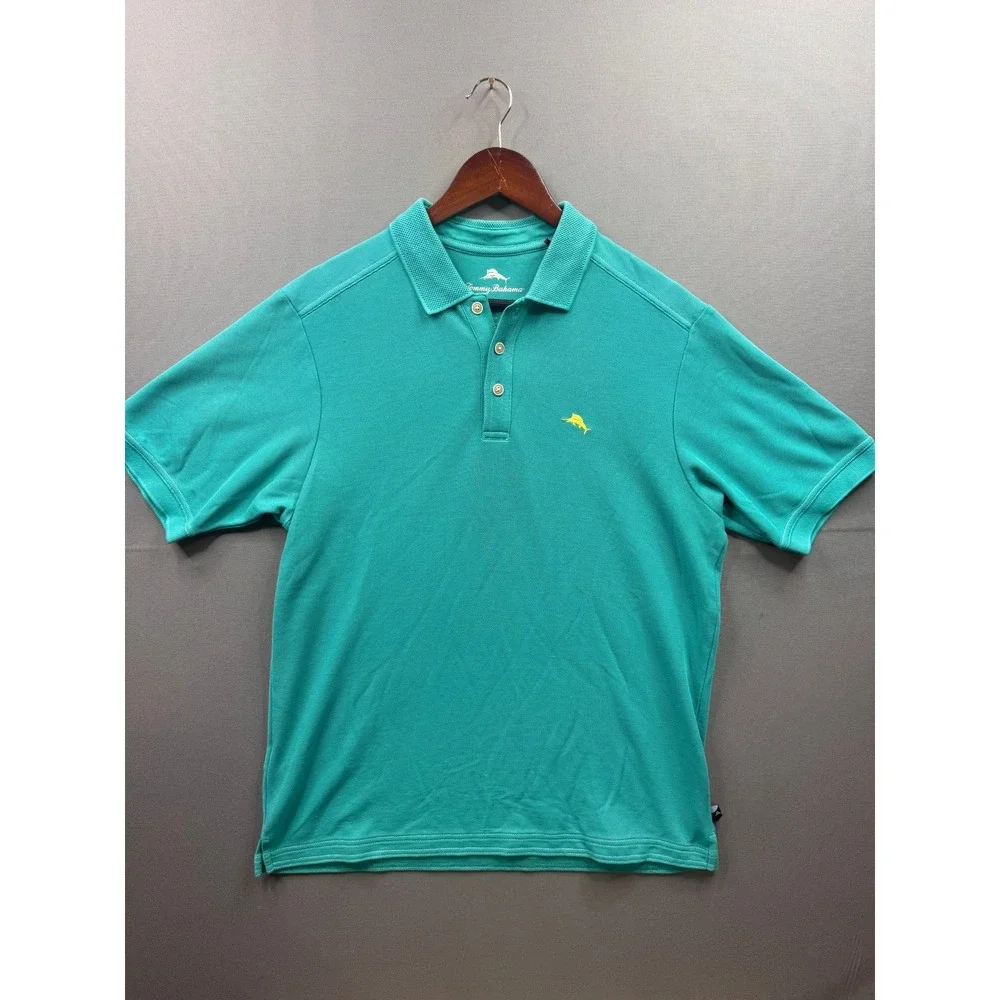 Tommy Bahama | Shirts | Tommy Bahama Mens Supima Cotton Polo Shirt Teal ...